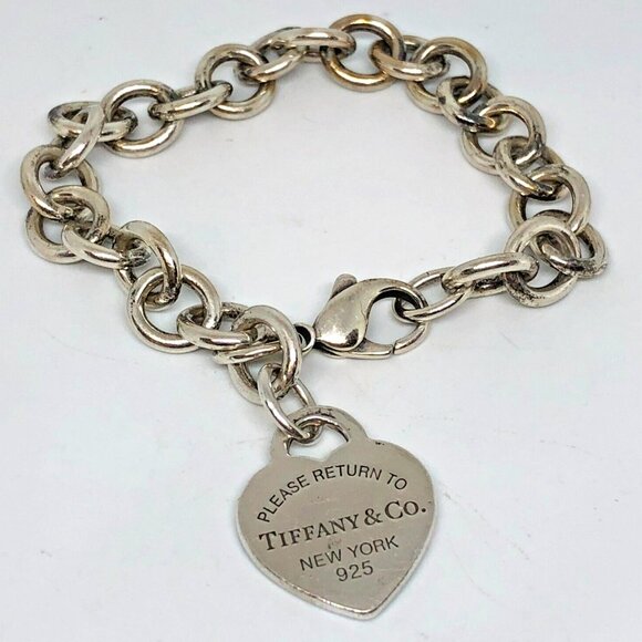 Tiffany & Co. | Jewelry | Tiffany Co Rtt Return Heart Bracelet Sterling ...